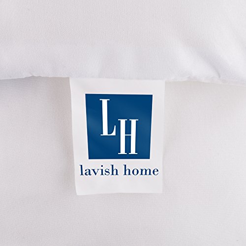 Lavish Home 100-Percent Cotton Feather Down Bedding Comforter, King