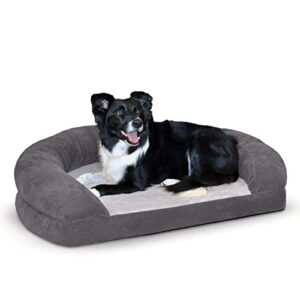 k&h pet products ortho bolster sleeper orthopedic dog bed large gray