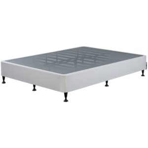 zinus keenan metal mattress foundation / standing box spring / headboard brackets included / easy assembly, queen