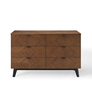 Modway Kali Mid-Century Modern Wood Dresser in Walnut