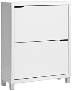 baxton studio simms shoe cabinet, white