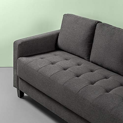 ZINUS Sunny Loveseat Sofa / Small Couch / Easy, Tool-Free Assembly, Steel Grey