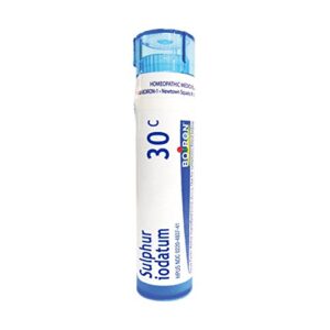 boiron sulphur iodatum 30c, 80 pellets, homeopathic medicine for runny nose