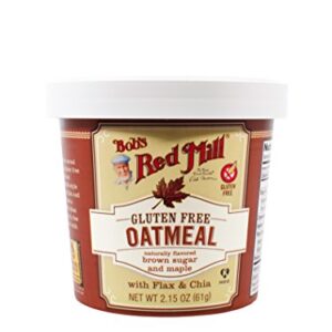 Bob's Red Mill Gluten Free Oatmeal Cup, Maple Brown Sugar, 2.15 Ounce (Pack of 8)