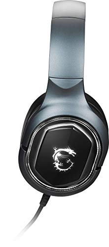 MSI Immerse GH50 Wired Gaming Headset, 7.1 Surround Sound, Foldable Metal Headband, RGB Mystic Light, Carrying Pouch Included, PC/Mac