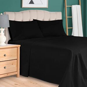 superior ec300shsl sheet set, twin, black