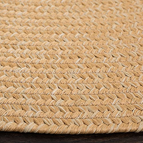 SAFAVIEH Braided Collection 8' x 10' Oval Beige / Tan BRD315D Handmade Country Cottage Reversible Area Rug