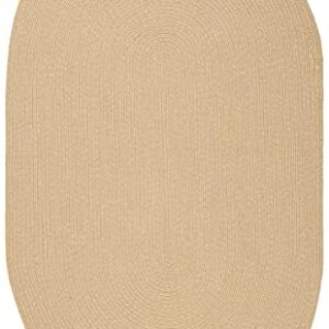 SAFAVIEH Braided Collection 8' x 10' Oval Beige / Tan BRD315D Handmade Country Cottage Reversible Area Rug