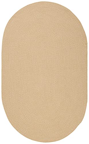 SAFAVIEH Braided Collection 8' x 10' Oval Beige / Tan BRD315D Handmade Country Cottage Reversible Area Rug