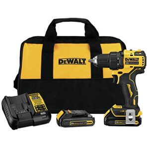 dewalt 20v max* cordless drill / driver kit, compact, 1/2-inch (dcd708c2)