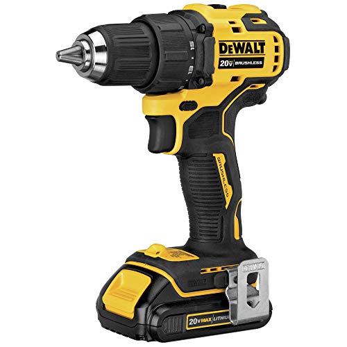 DEWALT 20V MAX* Cordless Drill / Driver Kit, Compact, 1/2-Inch (DCD708C2)