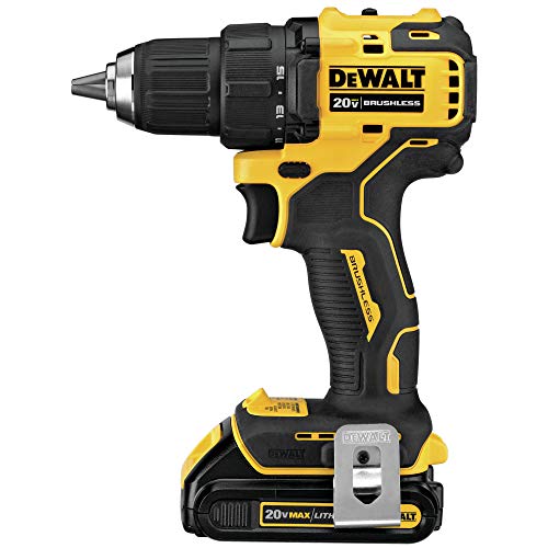 DEWALT 20V MAX* Cordless Drill / Driver Kit, Compact, 1/2-Inch (DCD708C2)