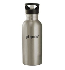 knick knack gifts got zipcodes? – 20oz stainless steel water bottle, silver