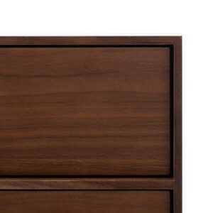 Safavieh Couture Home Collection Adelyn 2-Drawer Nightstand, Walnut/Gold