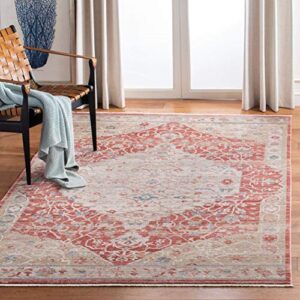 safavieh kenitra collection 10′ x 14′ red / beige kra661r vintage oriental distressed area rug