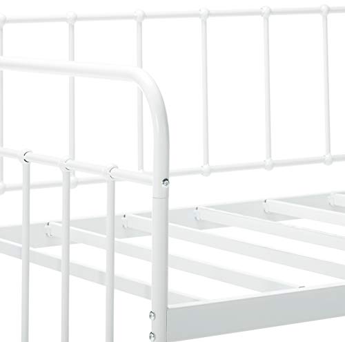 Zinus Florence Twin Daybed and Trundle Frame Set / Premium Steel Slat Support / Daybed and Roll Out Trundle Accommodate / Twin Size Mattresses Sold Separately