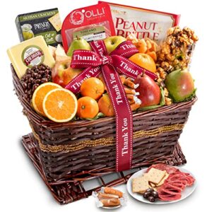 thank you grand fruit gourmet and snacks basket