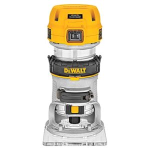 dewalt router, fixed base, variable speed, 1-1/4-hp max torque (dwp611) , yellow