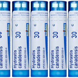 Boiron Hydratis Canadensis 30C, 5-Pack of of 80 Pellet Tubes, Homeopathic Medicine for Postnasal drip