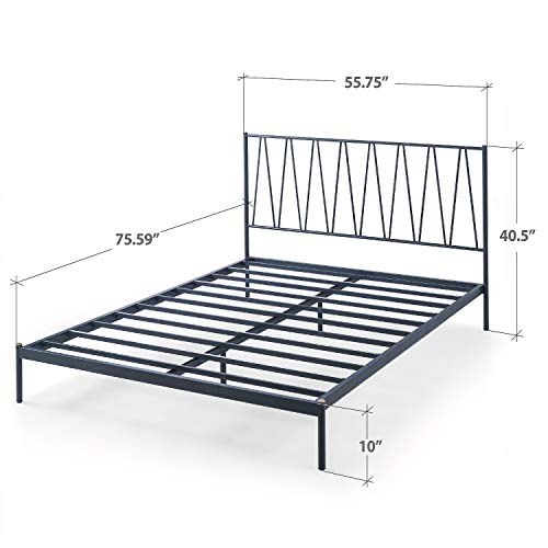 ZINUS Olga Metal Platform Bed Frame / Mattress Foundation / Slat Support / No Box Spring Needed / Easy Assembly, Full