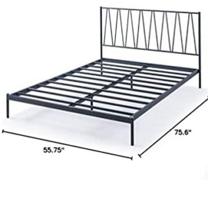 ZINUS Olga Metal Platform Bed Frame / Mattress Foundation / Slat Support / No Box Spring Needed / Easy Assembly, Full