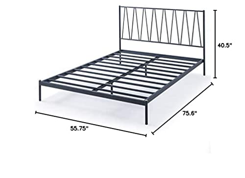 ZINUS Olga Metal Platform Bed Frame / Mattress Foundation / Slat Support / No Box Spring Needed / Easy Assembly, Full