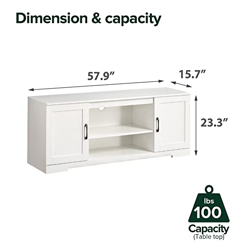 Zinus Bennett TV Stand, White