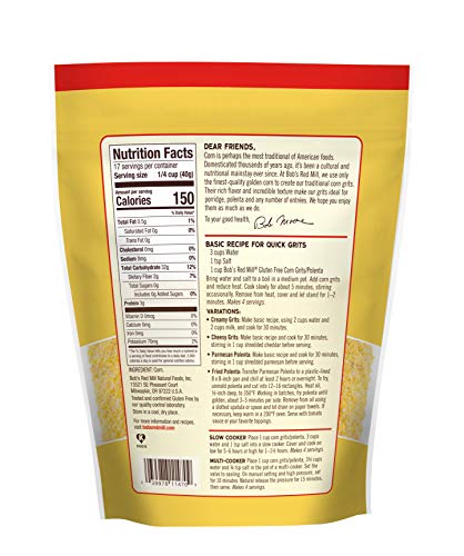 Bob's Red Mill Gluten Free Corn Grits/Polenta, 24-ounce (Pack of 4)