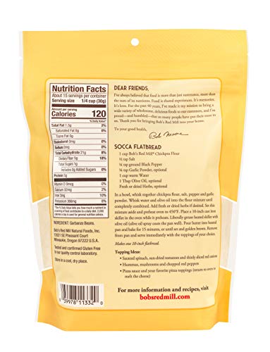 Bob's Red Mill Chickpea Flour, 16-ounce (Pack of 4)