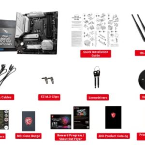 MSI MAG B660M Mortar WiFi DDR4 Gaming Motherboard (mATX, 12th Gen Intel Core, LGA 1700 Socket, DDR4, PCIe 4, 2.5G LAN, M.2 Slots, Wi-Fi 6)