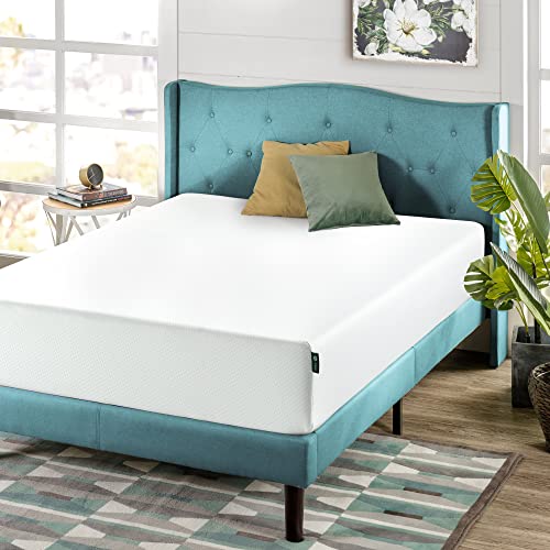 ZINUS Alexis Deluxe Wood Platform Bed Frame, Rustic Pine, Twin & 10 Inch Green Tea Memory Foam Mattress / CertiPUR-US Certified / Bed-in-a-Box / Pressure Relieving, Twin