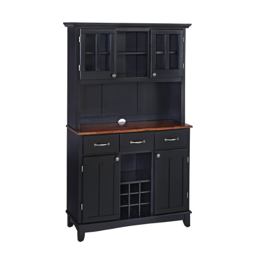 homestyles Server sideboards-buffets-credenzas, Hutch, Black