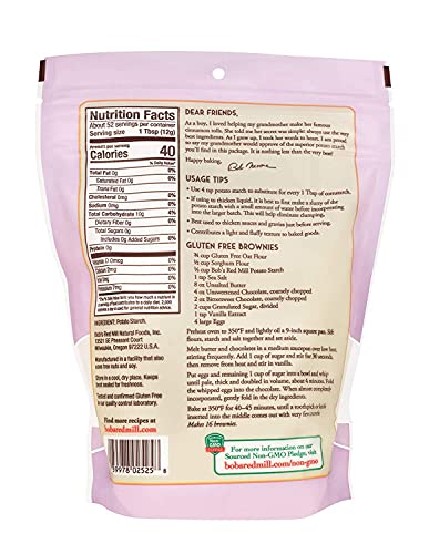 Bob's Red Mill Potato Starch, Resealable Stand up Bag, 22 ounce (Pack of 4)