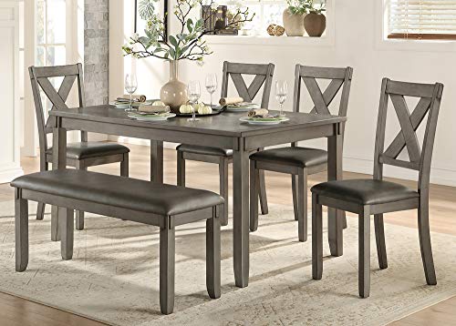 Homelegance 6-Piece Pack Dinette Set, Gray