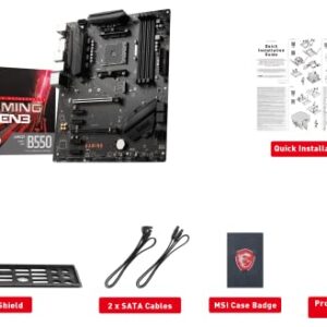 MSI B550 Gaming GEN3 Gaming Motherboard (AMD AM4, DDR4, PCIe 3.0, SATA 6Gb/s, M.2, USB 3.2 Gen 1, HDMI, ATX, AMD Ryzen 5000/4000 Series Processors)