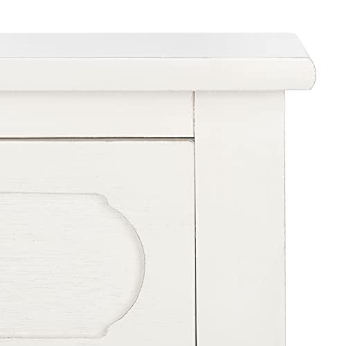 Safavieh Home Collection Allura Distressed White 2-Drawer Bottom Shelf Console Table