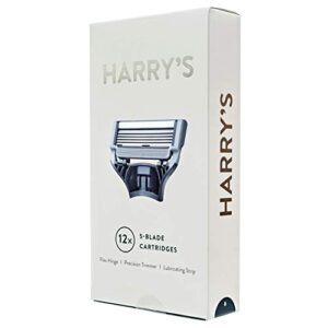 Harrys Razor Blades (3 Packs of 4) in Durable Hinged Water Friendly Travel Cases