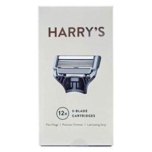 Harrys Razor Blades (3 Packs of 4) in Durable Hinged Water Friendly Travel Cases