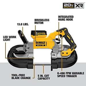 DEWALT 20V MAX* Portable Band Saw Kit, Deep Cut (DCS374P2)