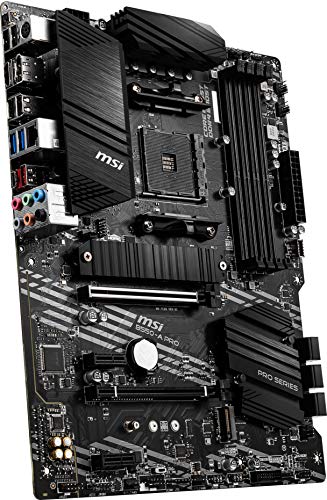 MSI B550-A PRO ProSeries Motherboard (AMD AM4, DDR4, PCIe 4.0, SATA 6Gb/s, M.2, USB 3.2 Gen 2, HDMI/DP, ATX)