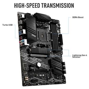 MSI B550-A PRO ProSeries Motherboard (AMD AM4, DDR4, PCIe 4.0, SATA 6Gb/s, M.2, USB 3.2 Gen 2, HDMI/DP, ATX)