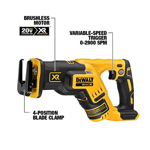 DEWALT 20V MAX Power Tool Combo Kit, 6-Tool Cordless Power Tool Set with 2 Batteries and Charger (DCK684D2), Yellow