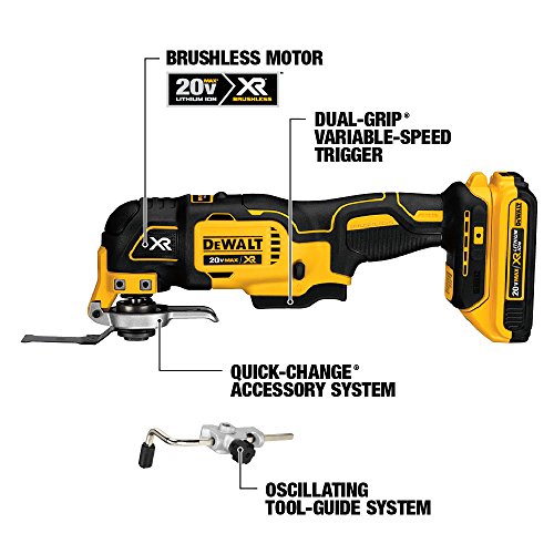 DEWALT 20V MAX Power Tool Combo Kit, 6-Tool Cordless Power Tool Set with 2 Batteries and Charger (DCK684D2), Yellow