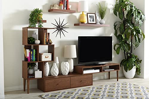 BAXTON STUDIO Haversham Mid-Century Retro Modern TV Stand Entertainment Center and Display Unit