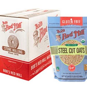 Bob's Red Mill Gluten Free Organic Steel Cut Oats, 24 Ounce (Pack of 4)