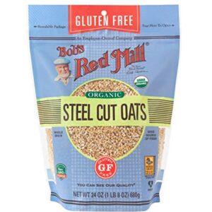 Bob's Red Mill Gluten Free Organic Steel Cut Oats, 24 Ounce (Pack of 4)