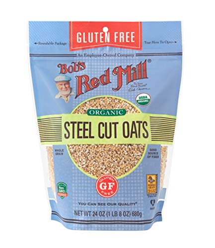 Bob's Red Mill Gluten Free Organic Steel Cut Oats, 24 Ounce (Pack of 4)