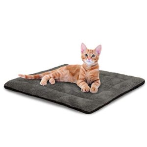 k&h pet products self-warming pet pad thermal cat and dog warming bed mat gray/black 21 x 17 inches