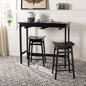 safavieh home collection colbie black storage rack 3-piece pub set