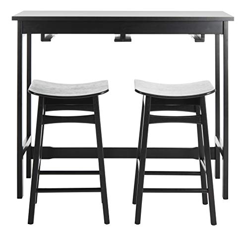 Safavieh Home Collection Colbie Black Storage Rack 3-Piece Pub Set